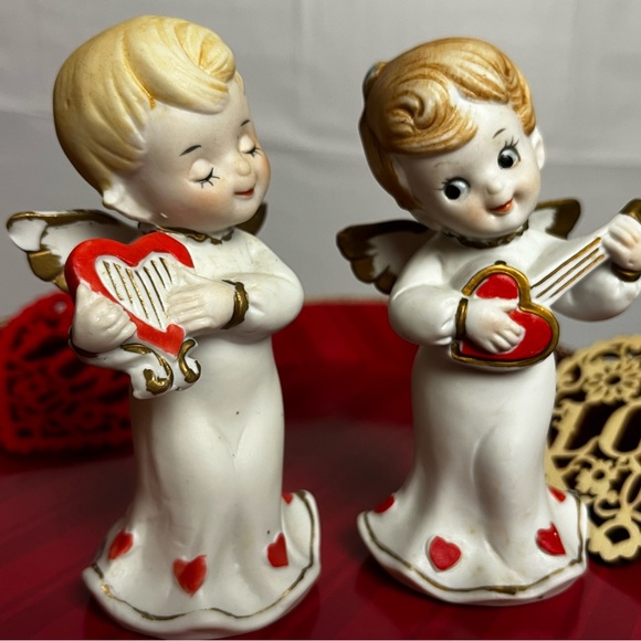Art | Vintage And Collectible Ceramic Boy And Girl Angels Figurines ...